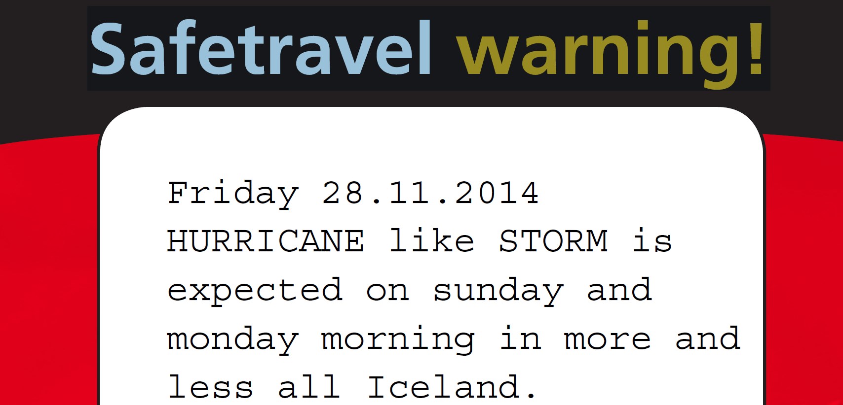 Iceland – Safe travel warning! | IceNews - Daily News